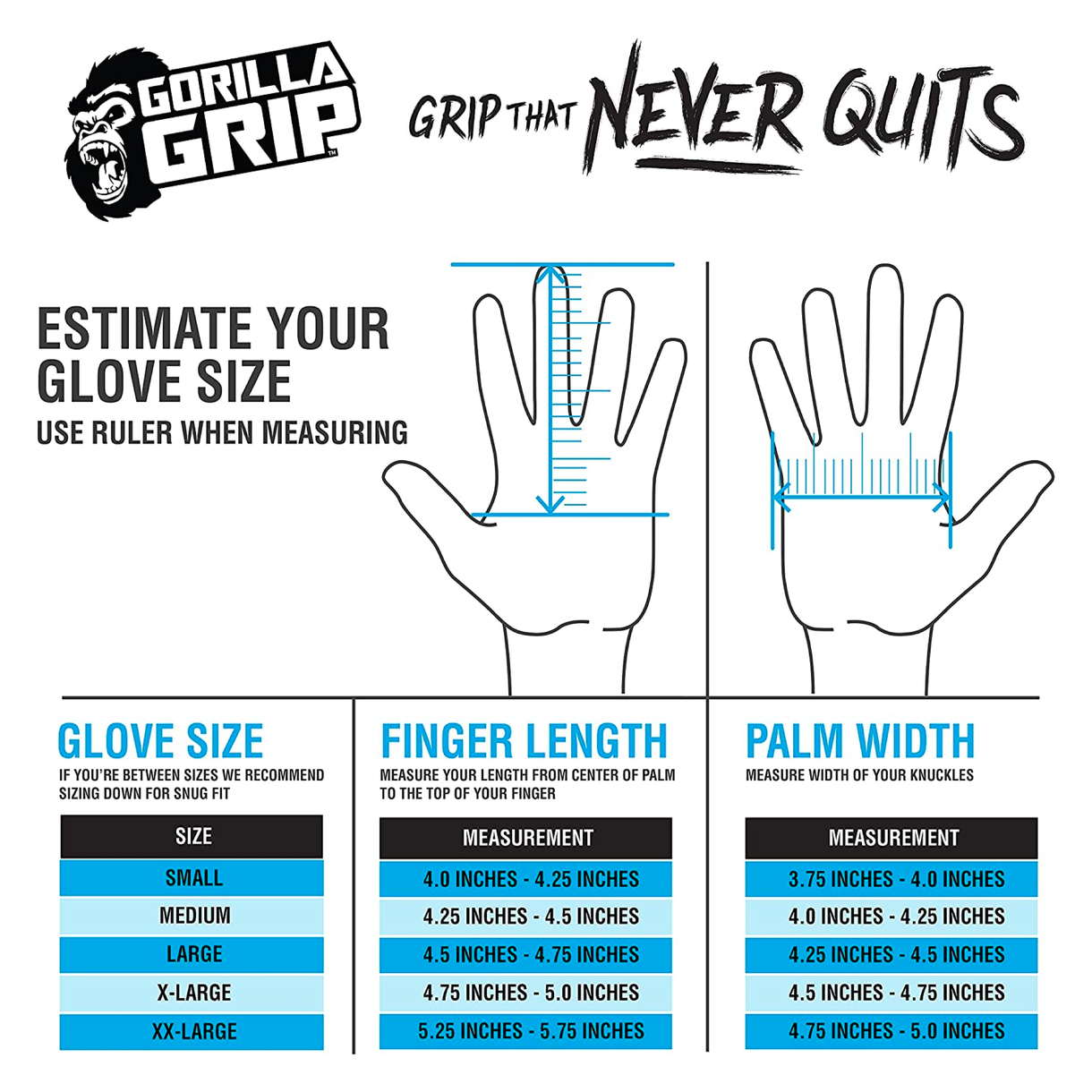 HIGH PERFORMANCE FINGERLESS – Gorilla Grip Gloves
