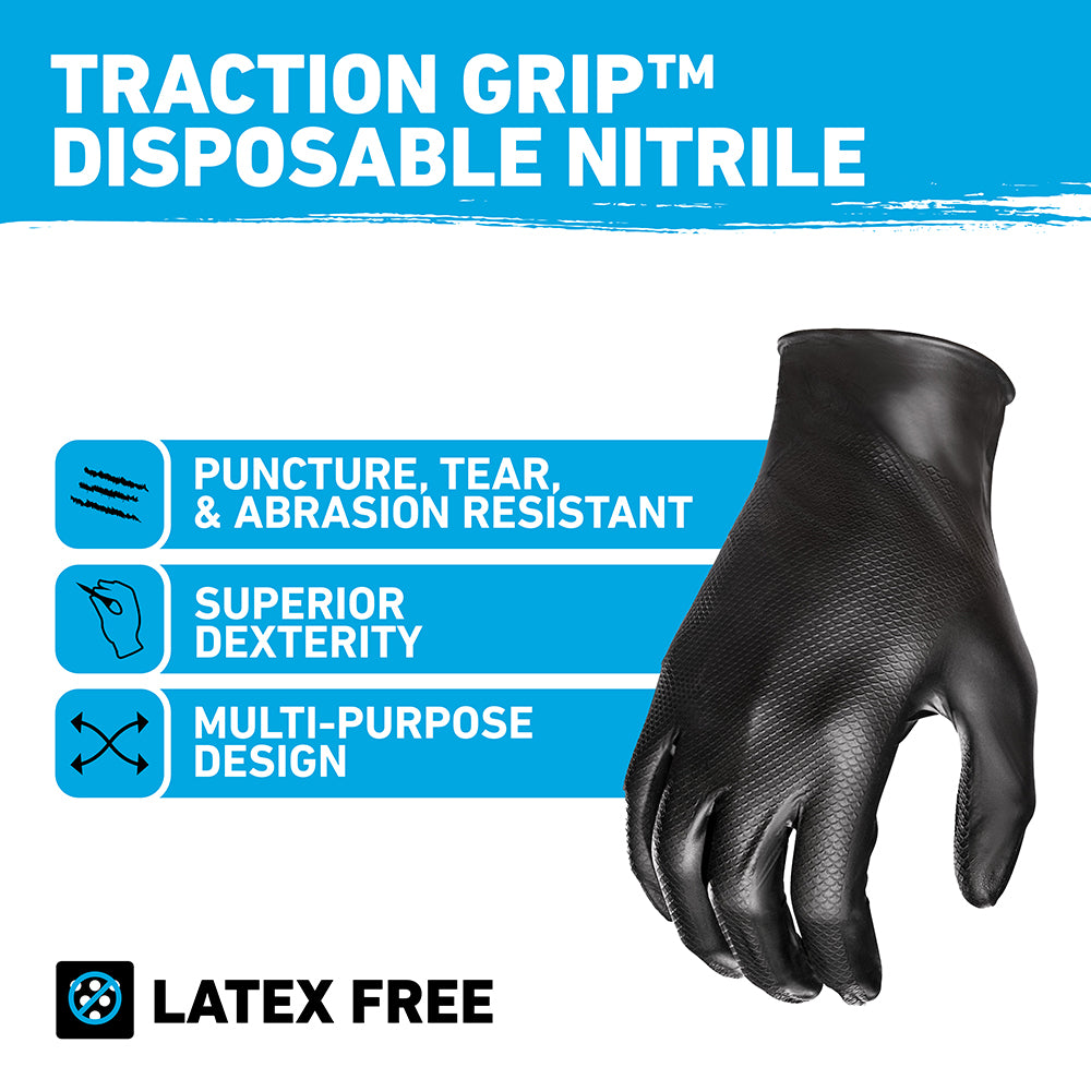 TRACTION GRIP® HEAVY DUTY DISPOSABLE NITRILE – Gorilla Grip Gloves